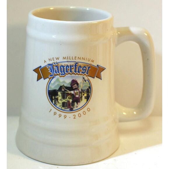 Other | Jagerfest 1999200 Jagermeister Beige Ceramic Stein Beer Mug ...